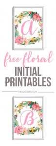 Free Initial Nursery Printable - The Best Ideas for Kids