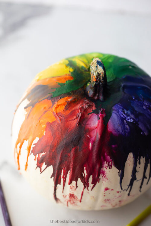 Melted Crayon Pumpkin - The Best Ideas for Kids