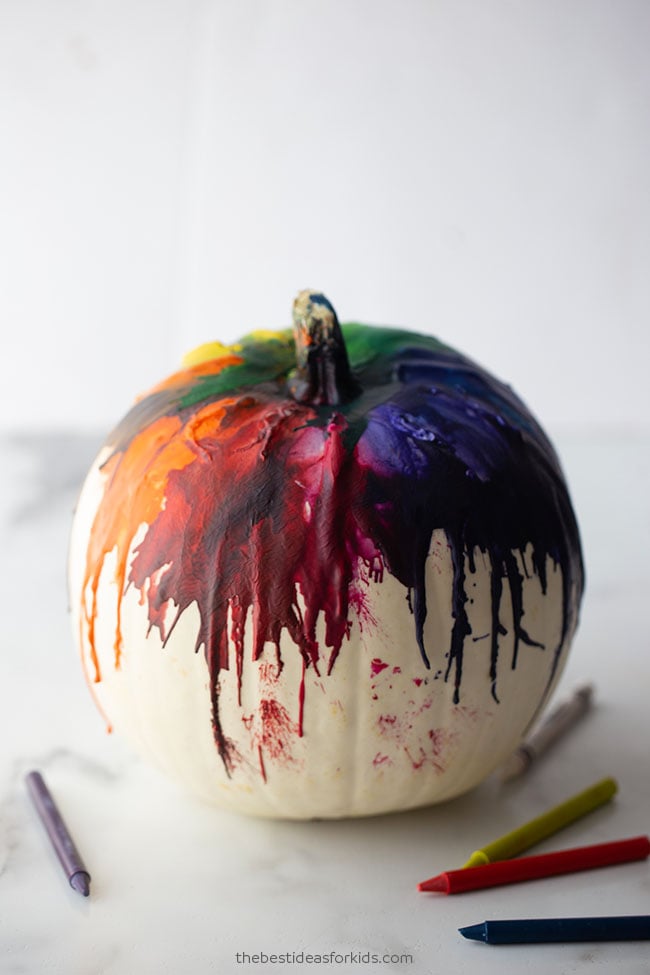 Melted Crayon Pumpkin - The Best Ideas for Kids