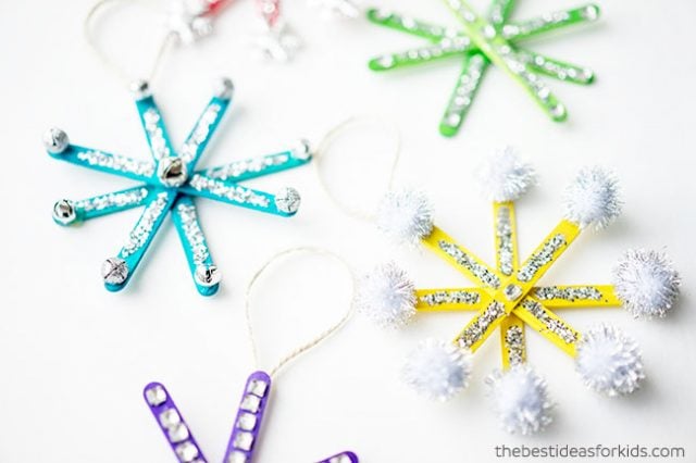 How to Make Popsicle Stick Snowflakes
