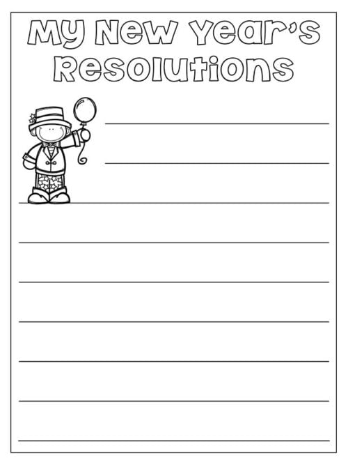 Free New Year's Resolution Printables - The Best Ideas for Kids