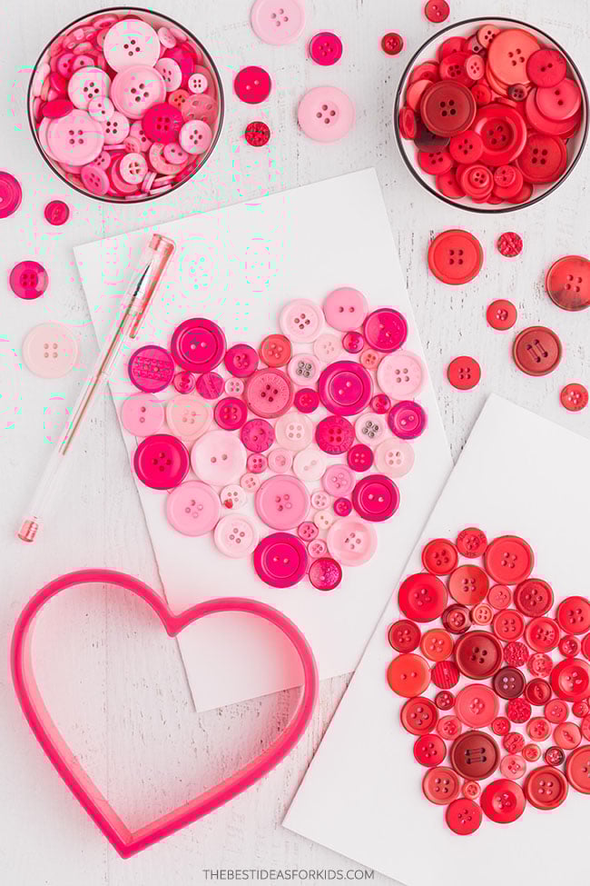 Heart Button Art - The Best Ideas for Kids