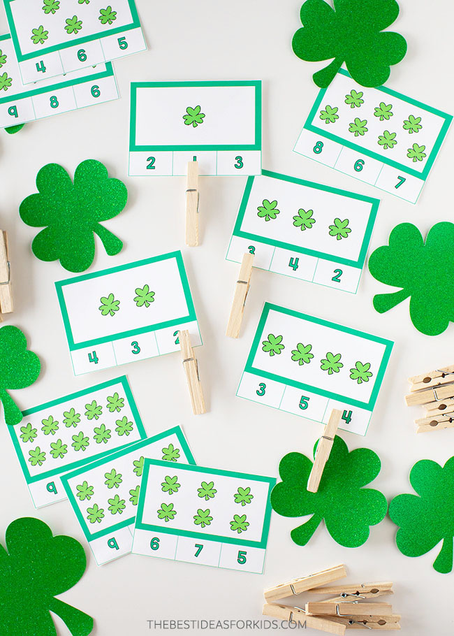 St Patrick's Day Counting Cards - The Best Ideas for Kids