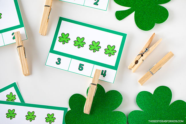 St Patrick's Day Counting Cards - The Best Ideas for Kids
