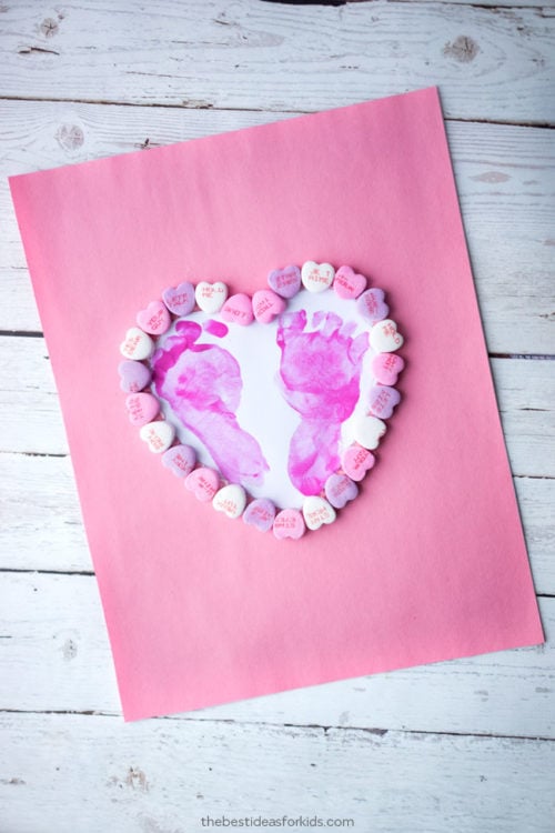 Footprint Heart Craft - The Best Ideas for Kids