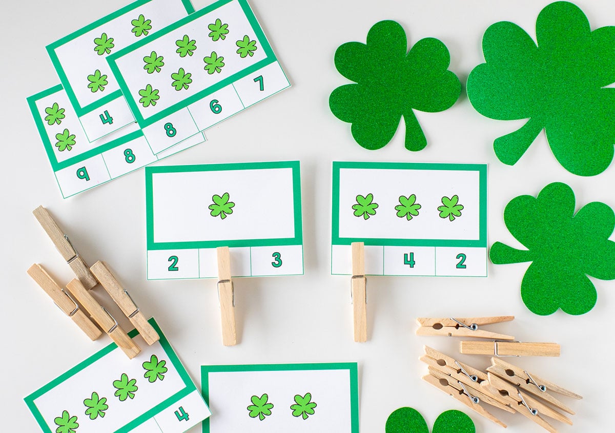 St Patrick's Day Counting Cards - The Best Ideas for Kids