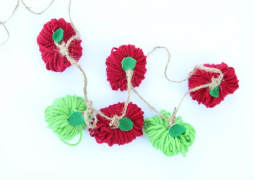 Yarn Apple Garland - The Best Ideas for Kids