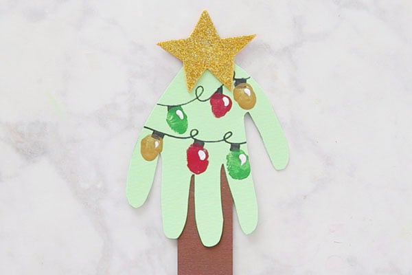 Handprint Christmas Card - Handprint Christmas Tree Card