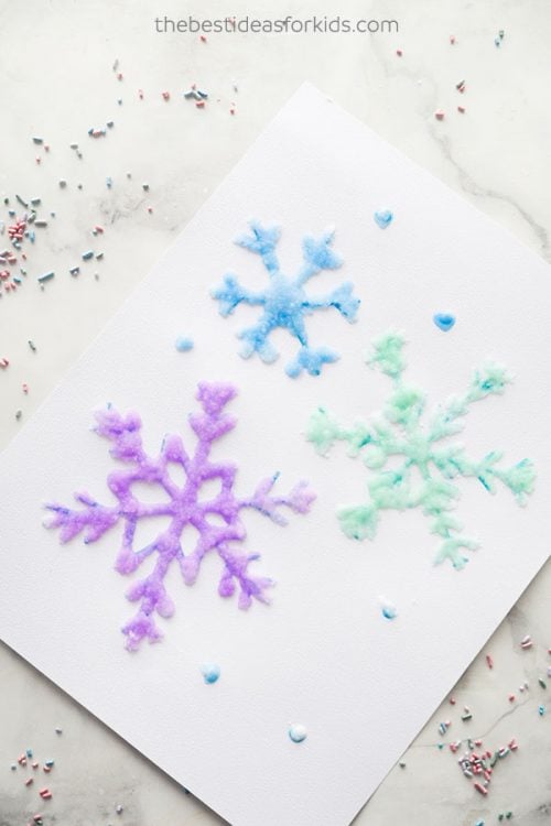 Salt Painting Process Watercolor Art for Kids - The Best Ideas for Kids