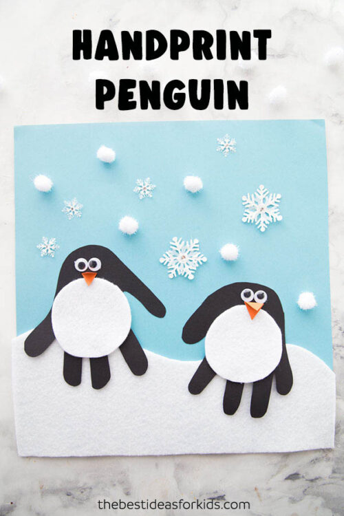 Handprint Penguin - The Best Ideas for Kids