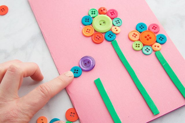 Flower Button Art - The Best Ideas for Kids