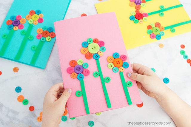 Flower Button Art - The Best Ideas for Kids