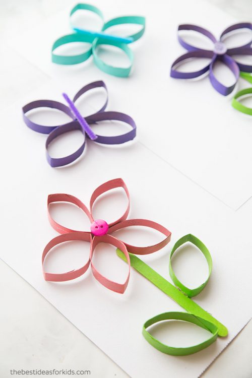Paper Roll Flowers - The Best Ideas for Kids