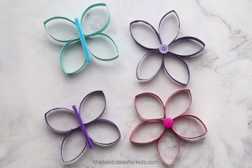 Paper Roll Flowers - The Best Ideas for Kids