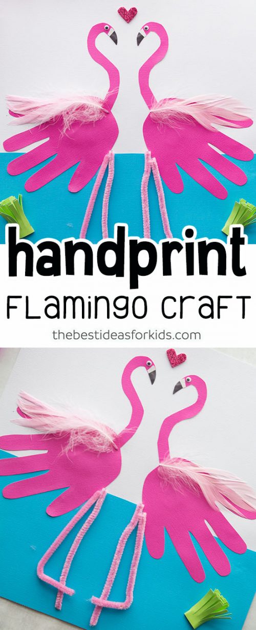 Flamingo Handprint - The Best Ideas for Kids