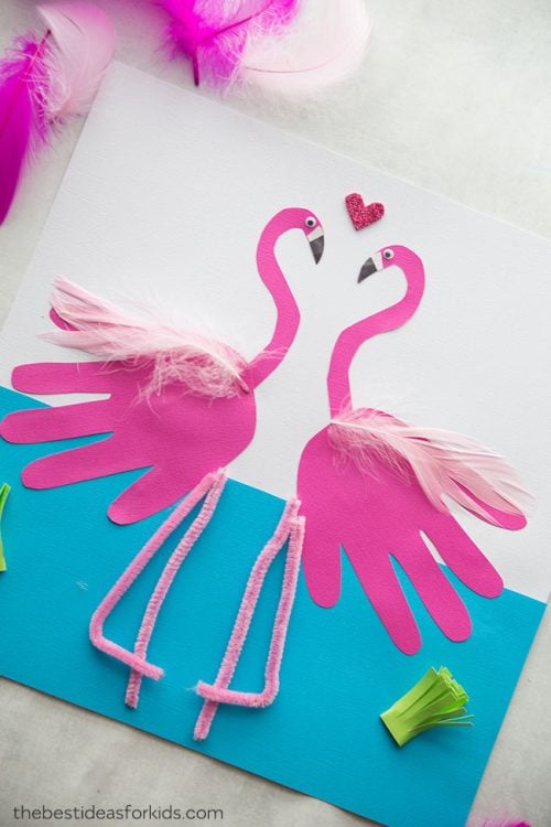 Flamingo Handprint - The Best Ideas for Kids