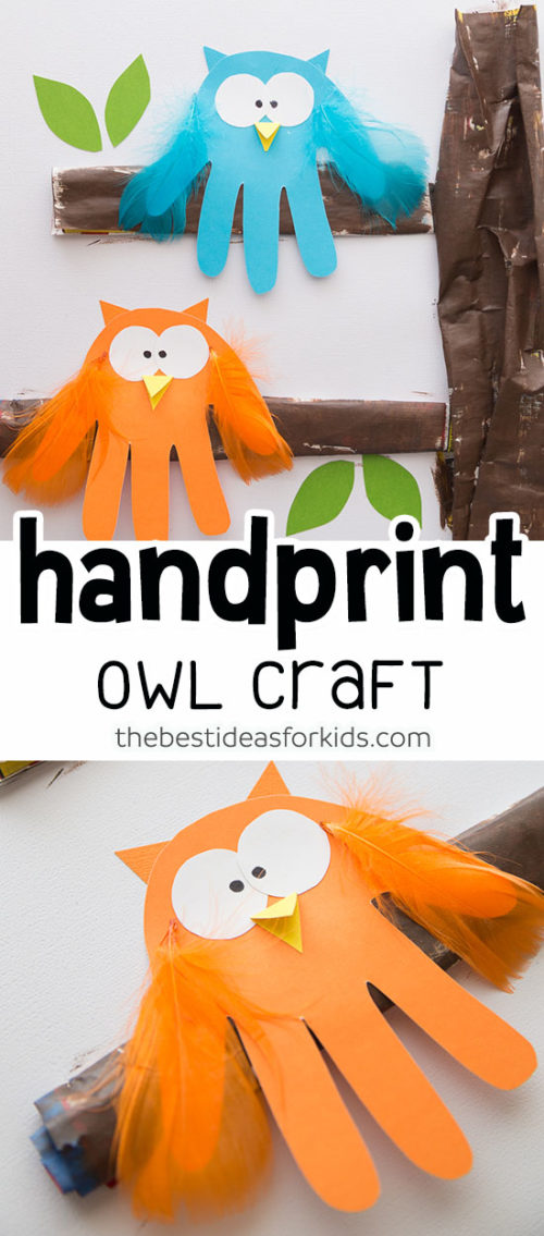 Owl Handprint - The Best Ideas for Kids
