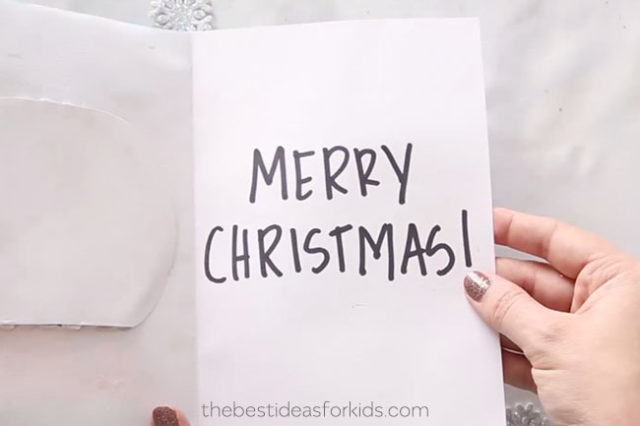 Snow Globe Christmas Card (Free Printable) - The Best Ideas for Kids