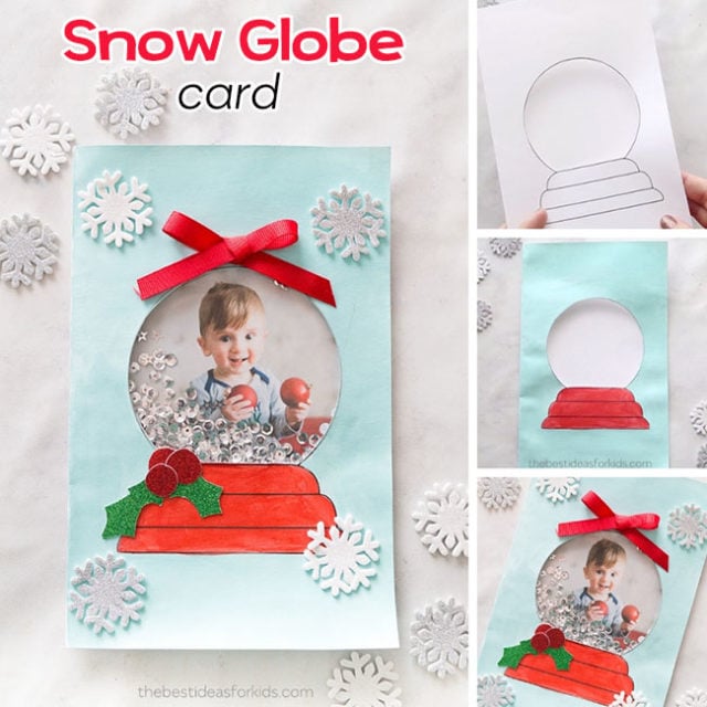 Snow Globe Christmas Card (Free Printable) - The Best Ideas for Kids