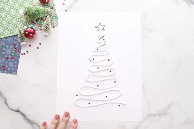 Salt Painted Christmas Tree - The Best Ideas for Kids