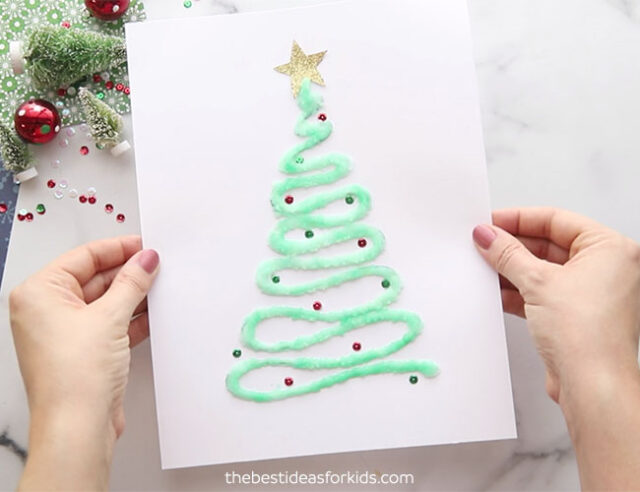Salt Painted Christmas Tree - The Best Ideas for Kids