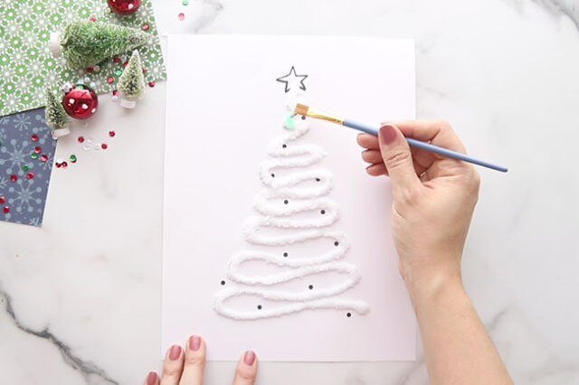 Salt Painted Christmas Tree - The Best Ideas for Kids
