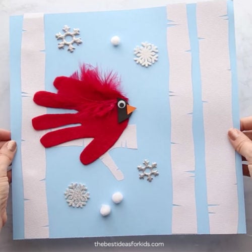 Handprint Cardinal - The Best Ideas for Kids
