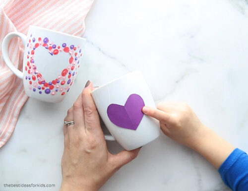 Fingerprint Heart Mugs - The Best Ideas for Kids
