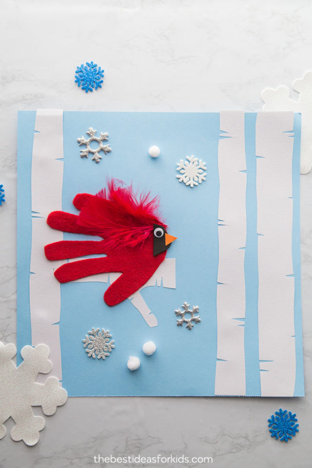 Handprint Cardinal - The Best Ideas for Kids