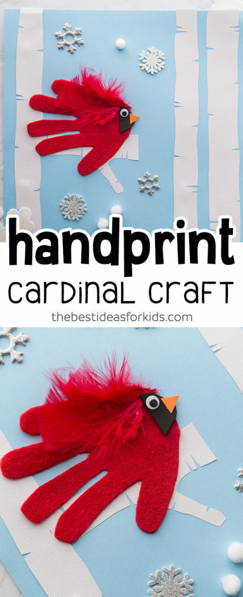 Handprint Cardinal - The Best Ideas for Kids