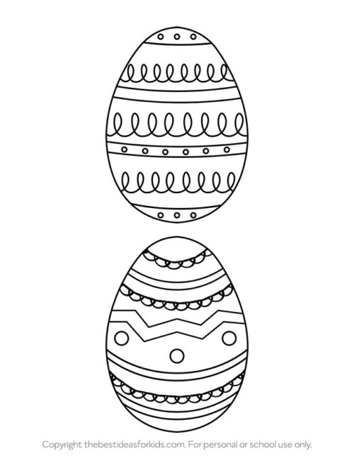 Easter Egg Templates (Free Printables) - The Best Ideas for Kids