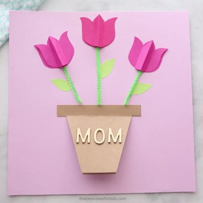 Mother's Day Flower Card (with free printable) - The Best Ideas for Kids
