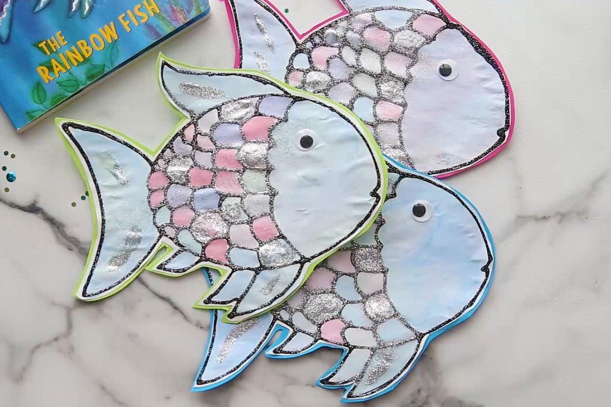 Free Printable Rainbow Fish Pattern Pattern Stencils