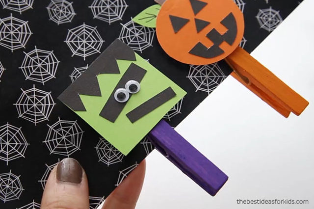 Halloween Clothespins (with printable template) - The Best Ideas for Kids