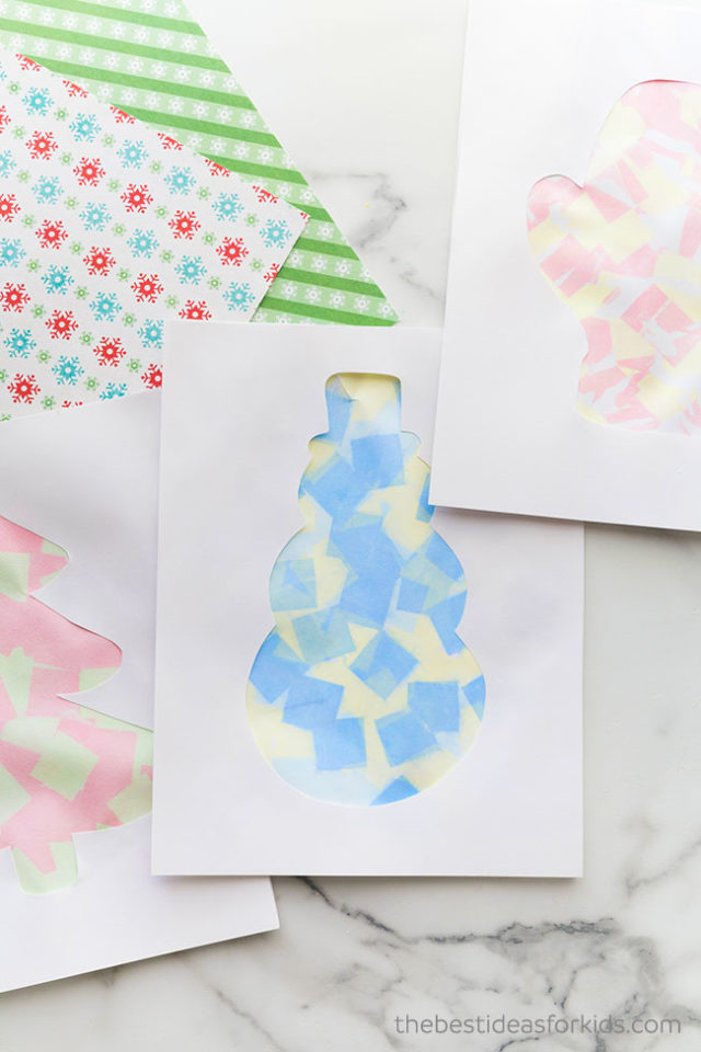 Christmas Bleeding Tissue Paper Art - The Best Ideas for Kids
