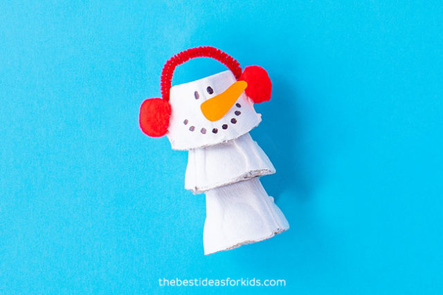 Egg Carton Snowman - The Best Ideas for Kids
