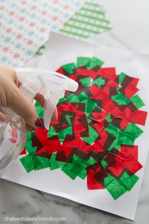 Christmas Bleeding Tissue Paper Art - The Best Ideas for Kids