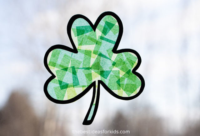 Shamrock Suncatcher (Free Printable Template)- The Best Ideas for Kids