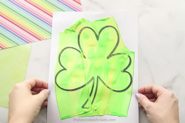 Shamrock Scrape Painting - The Best Ideas for Kids
