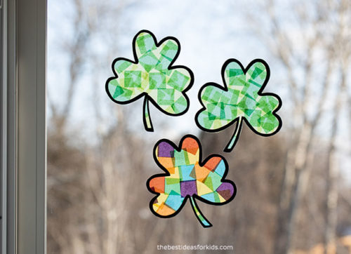 Shamrock Suncatcher (Free Printable Template)- The Best Ideas for Kids