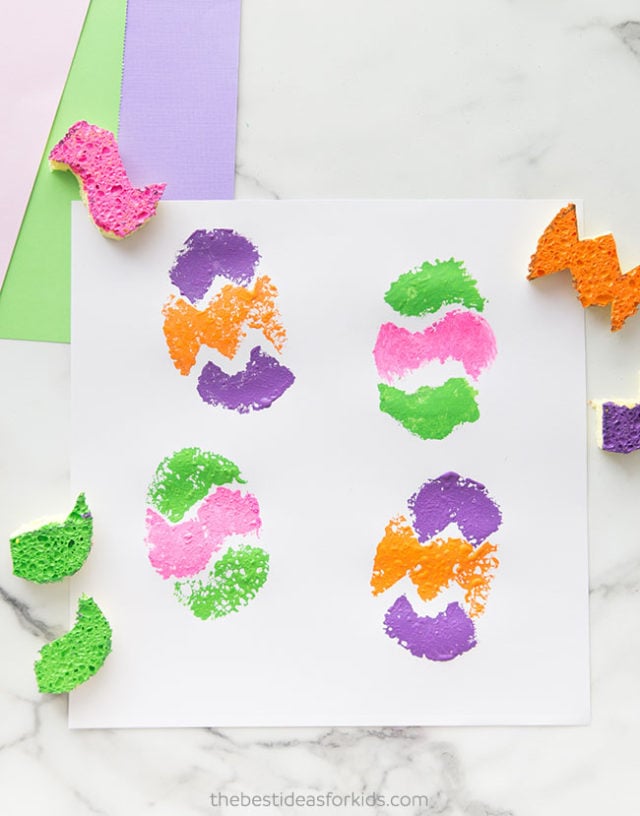 Easter Sponge Painting - The Best Ideas for Kids