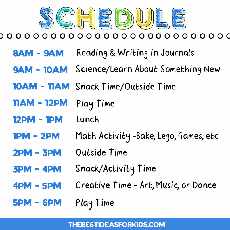 Kindergarten Homeschool Schedule The Best Ideas For Kids