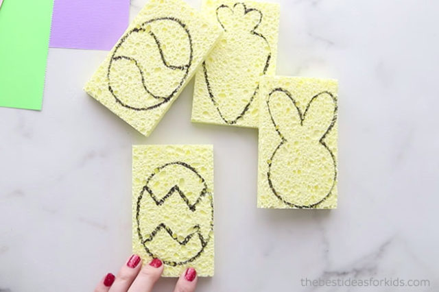 Easter Sponge Painting - The Best Ideas for Kids