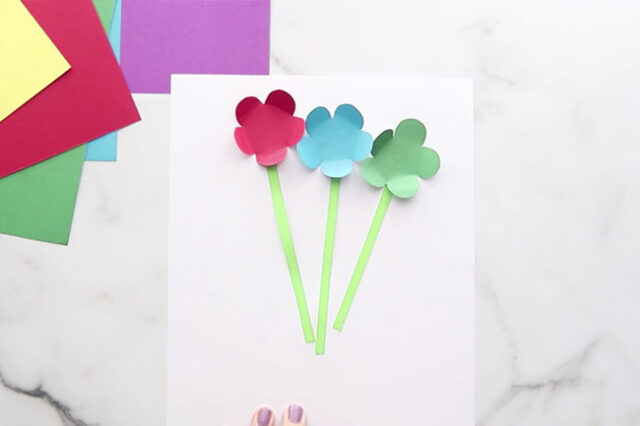 Mother's Day Flower Card (with free printable) - The Best Ideas for Kids