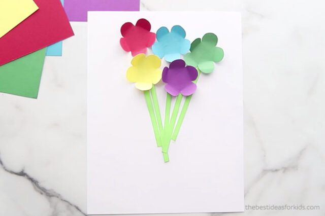 Mother's Day Flower Card (with free printable) - The Best Ideas for Kids