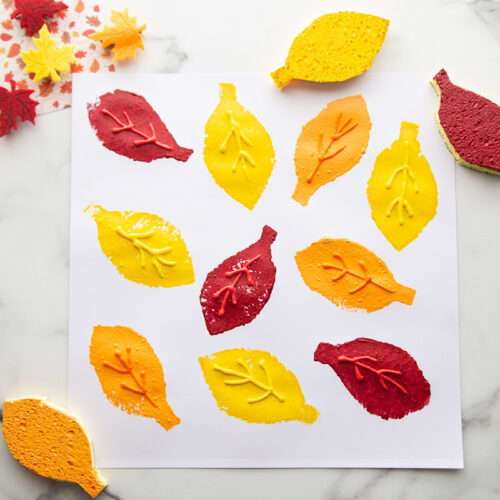 Leaf Salt Painting (with Free Printable) - The Best Ideas for Kids
