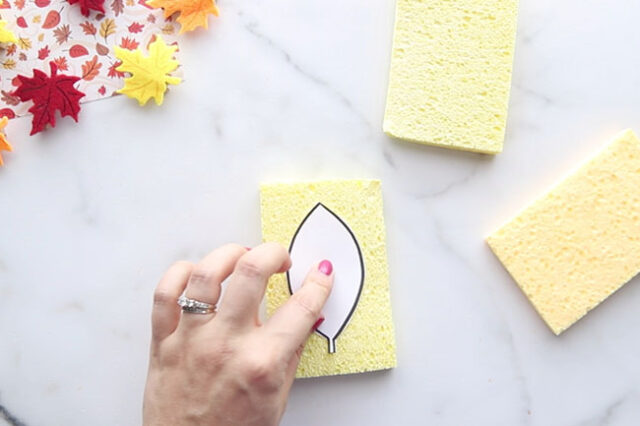 Leaf Sponge Painting - The Best Ideas for Kids