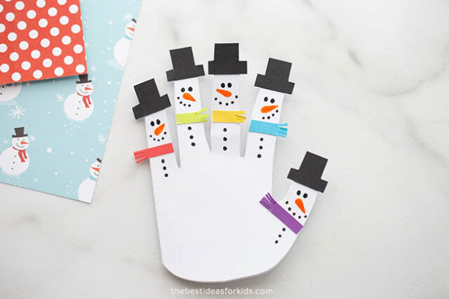 Snowman Handprint - The Best Ideas for Kids