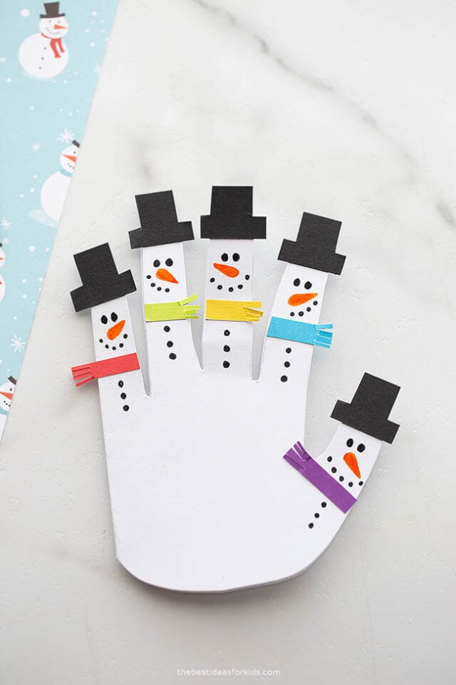 Snowman Handprint - The Best Ideas for Kids