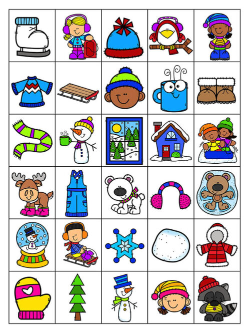 Winter Bingo (Free Printable) - The Best Ideas for Kids
